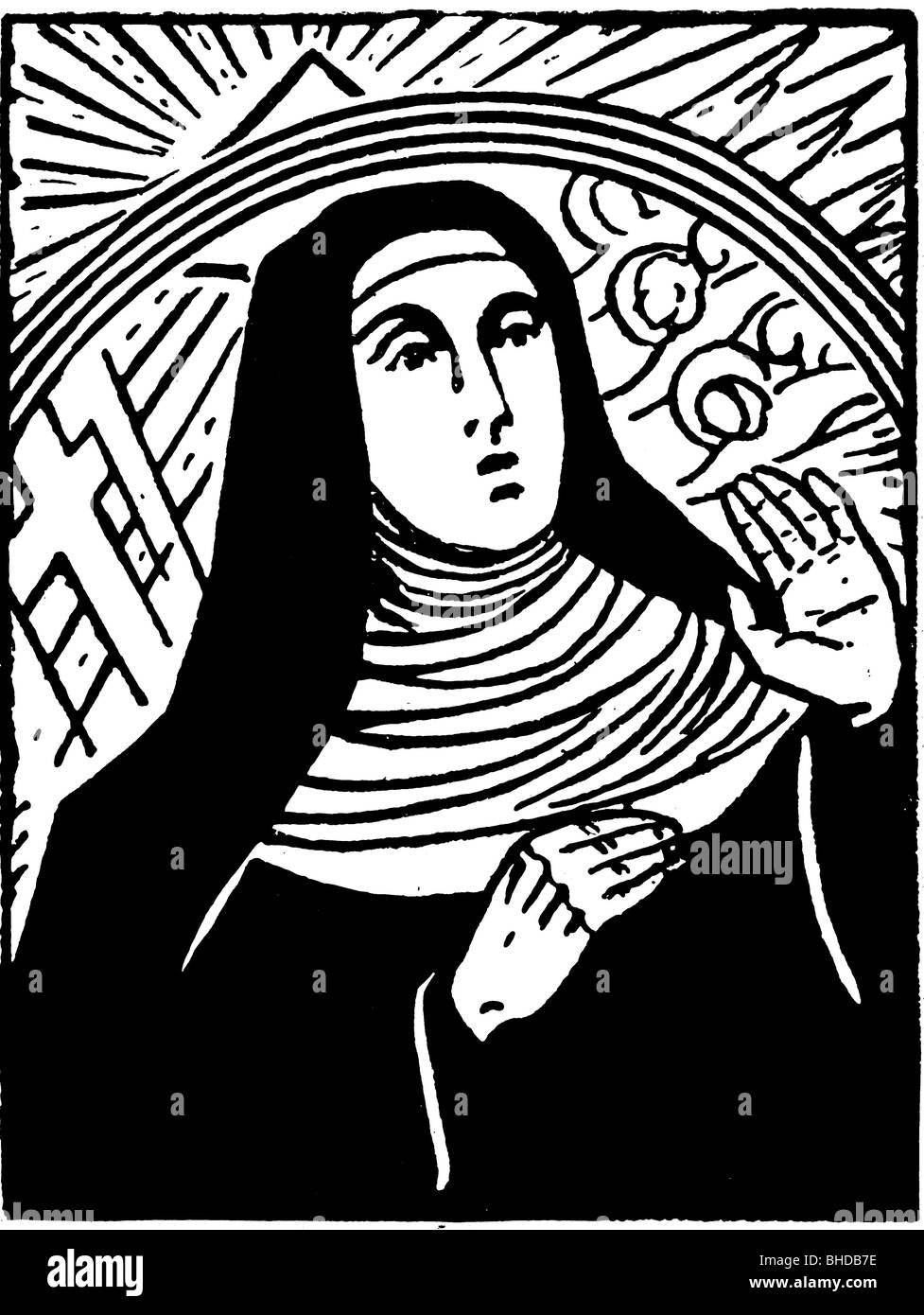 Benedictine abbess Black and White Stock Photos & Images - Alamy