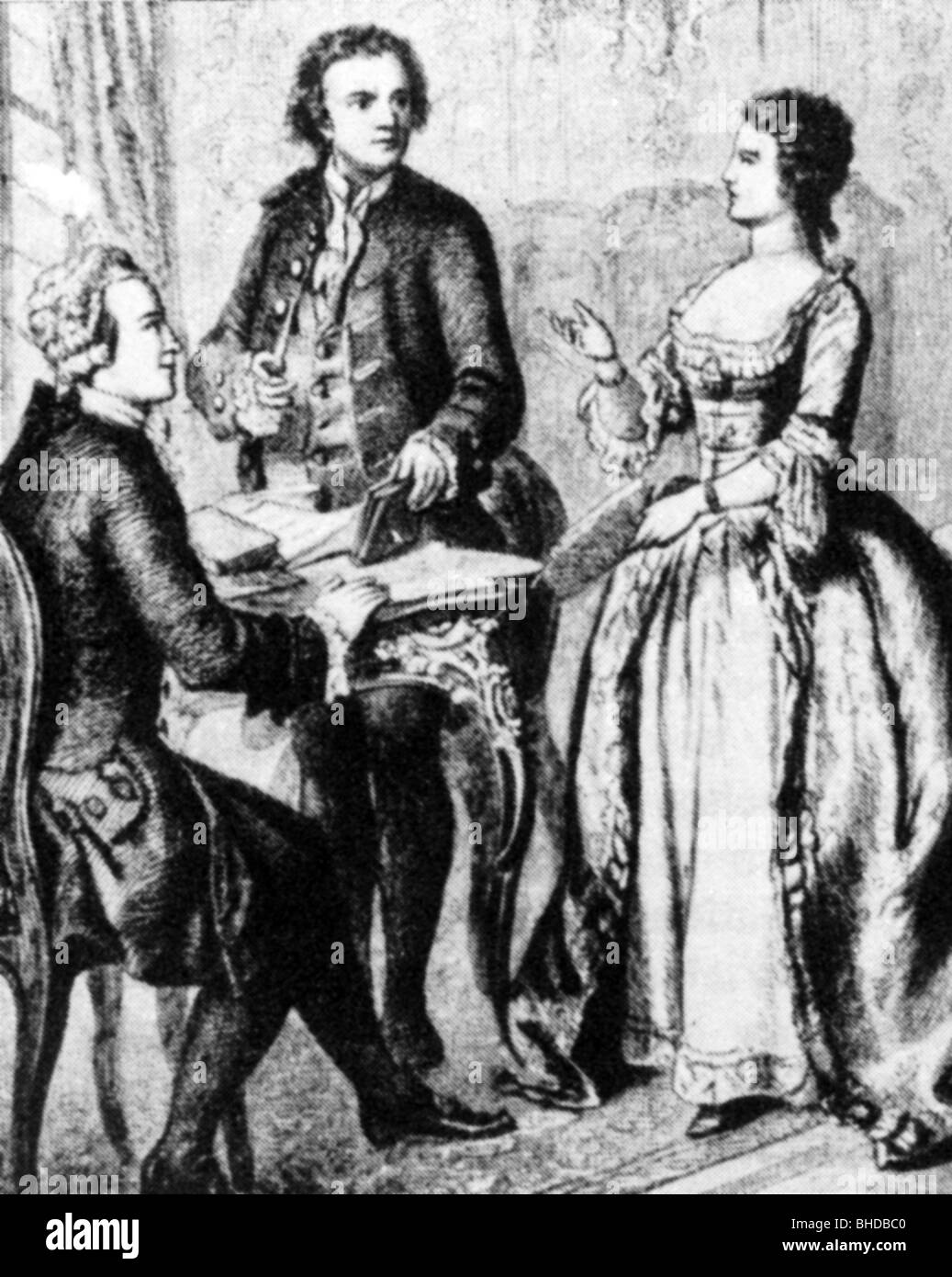 Neuber, Frederike Caroline, 9.3.1697 - 30.11.1760, German actress, with ...