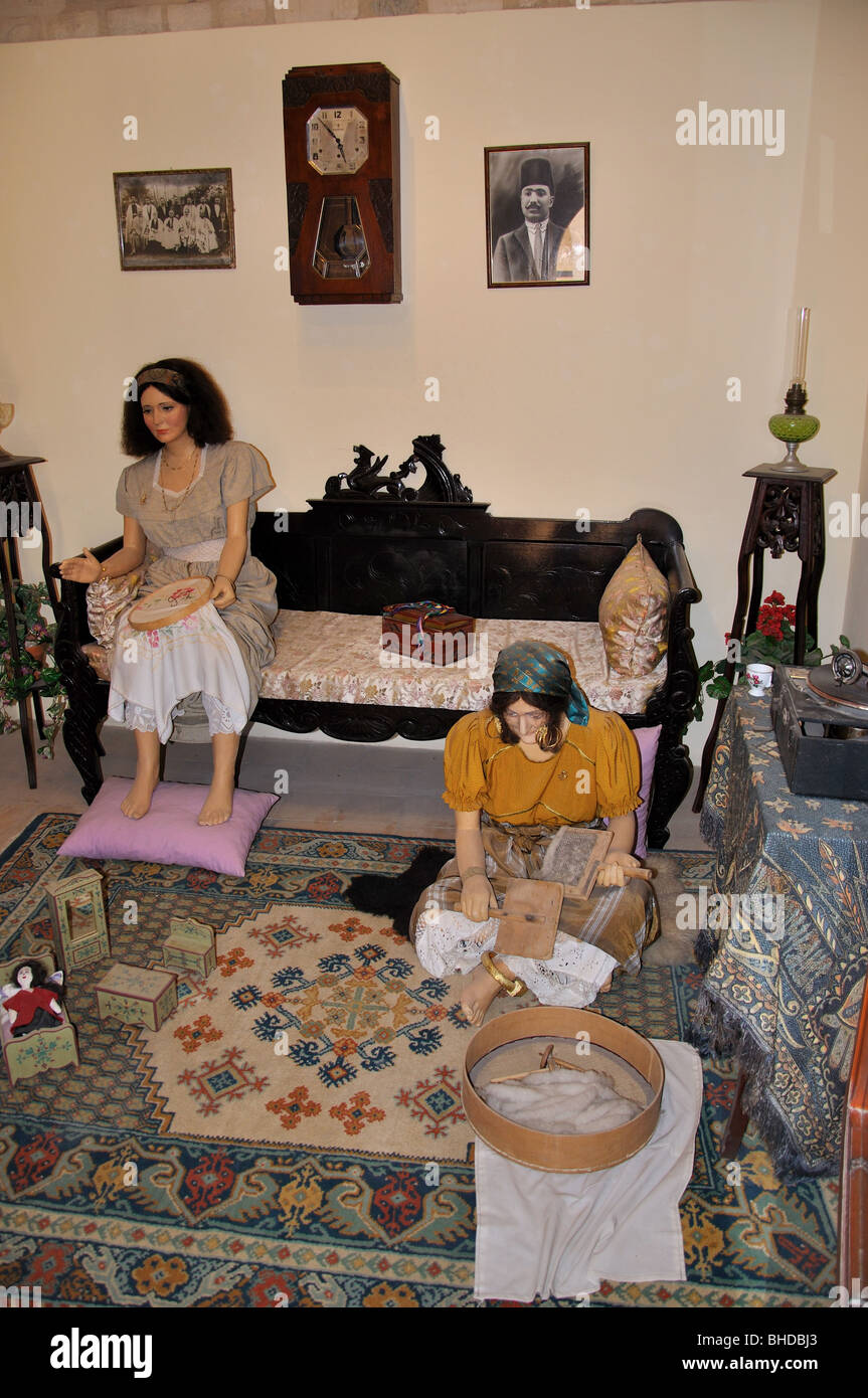 Room showing old house traditions, Musee Dar Essid, Sousse Medina ...