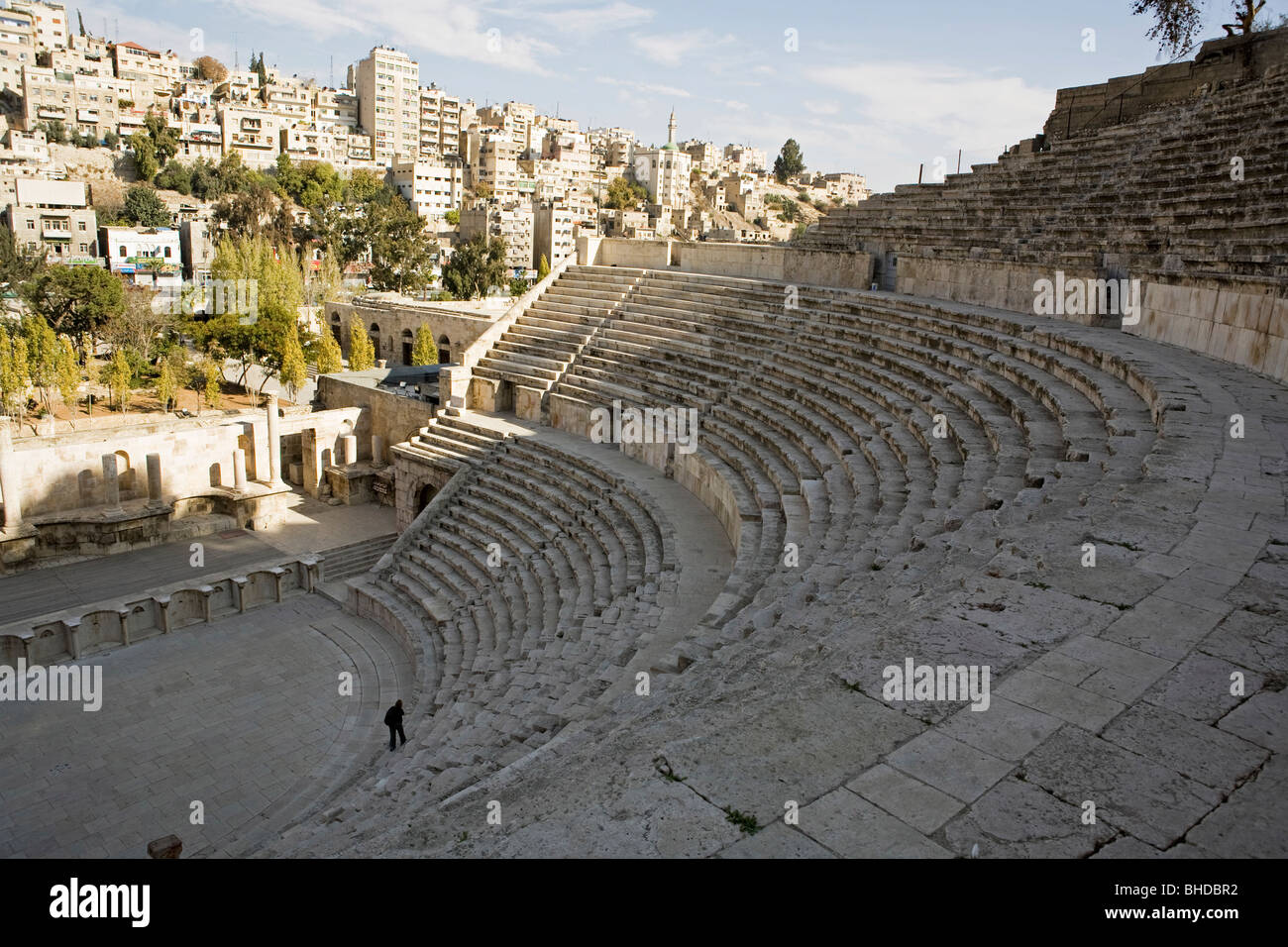 Amman Jordan Roman amphitheatre 2nd century AD Antonius Pius Stock ...
