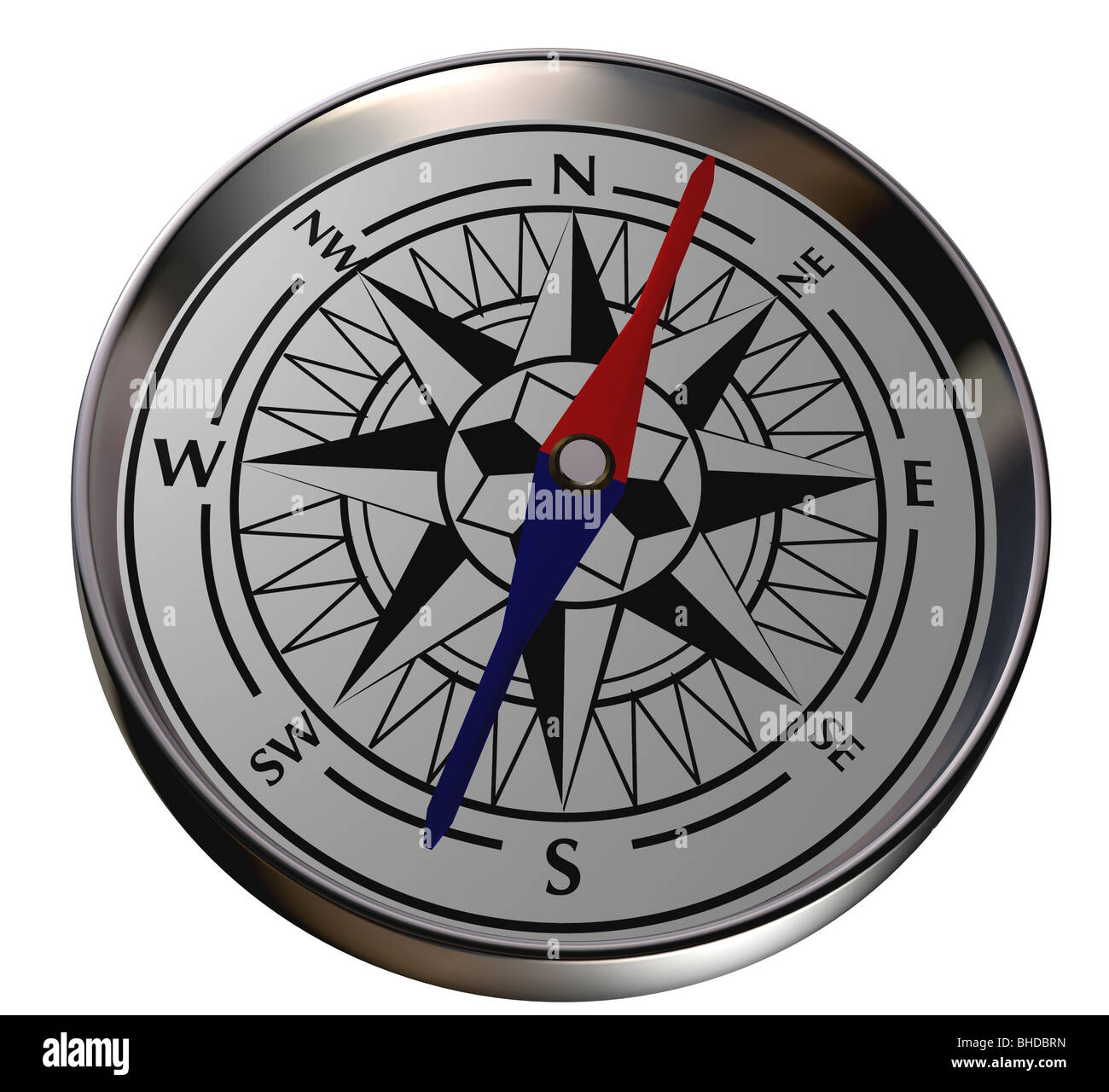 compass on white background - path included Stock Photo - Alamy