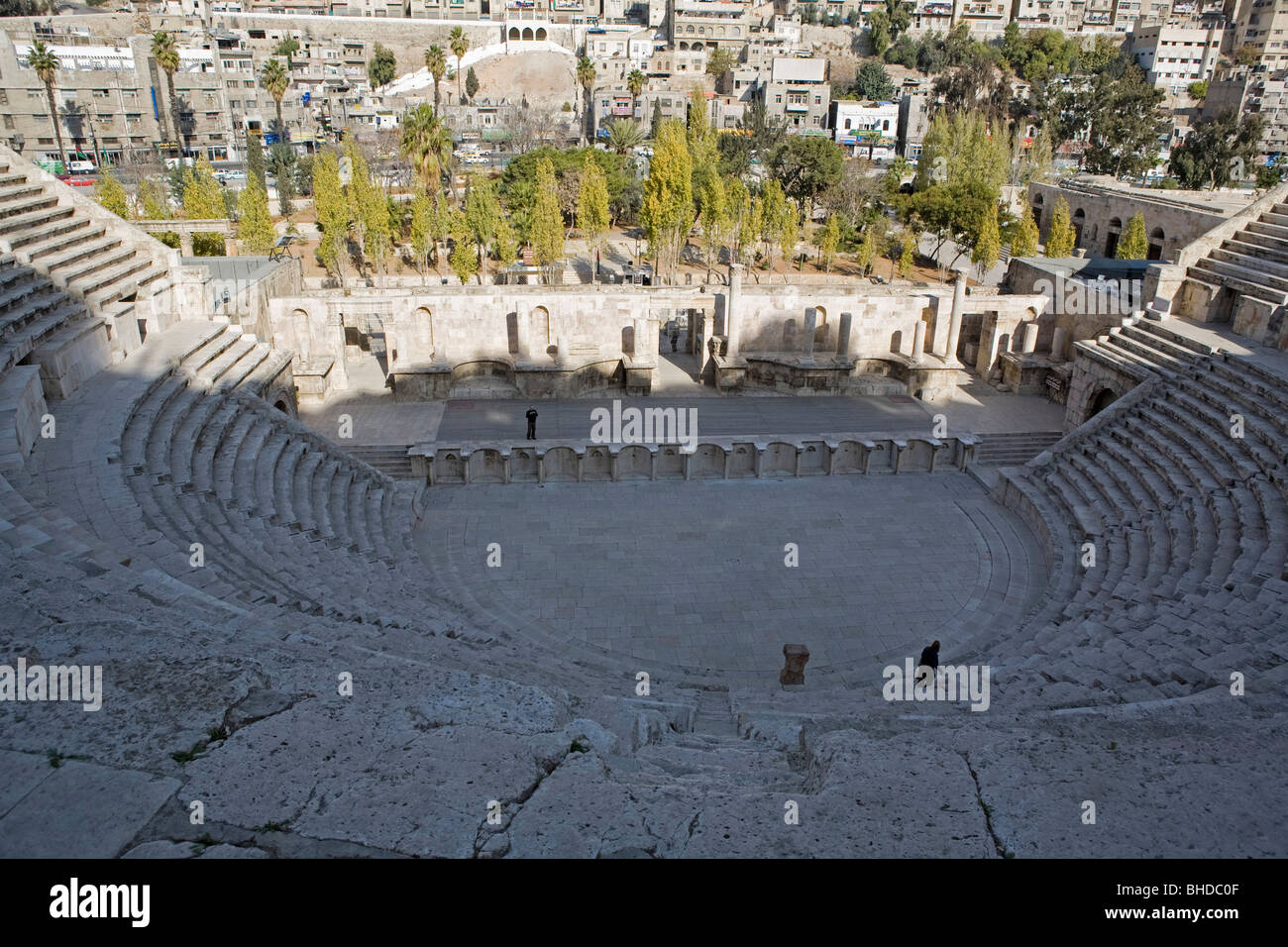 Amman Jordan Roman amphitheatre 2nd century AD Antonius Pius Stock ...