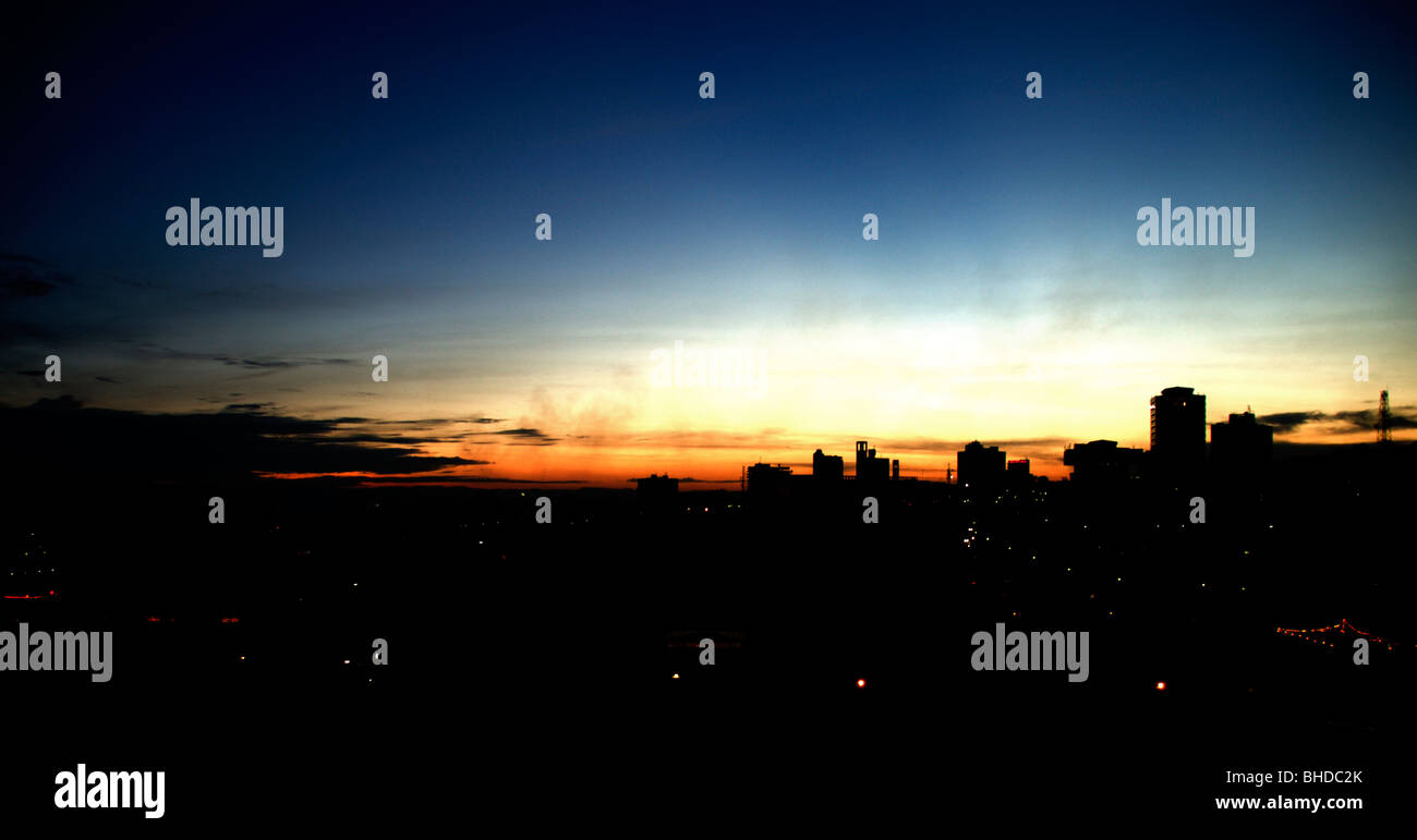 skyline by night Stock Photo - Alamy