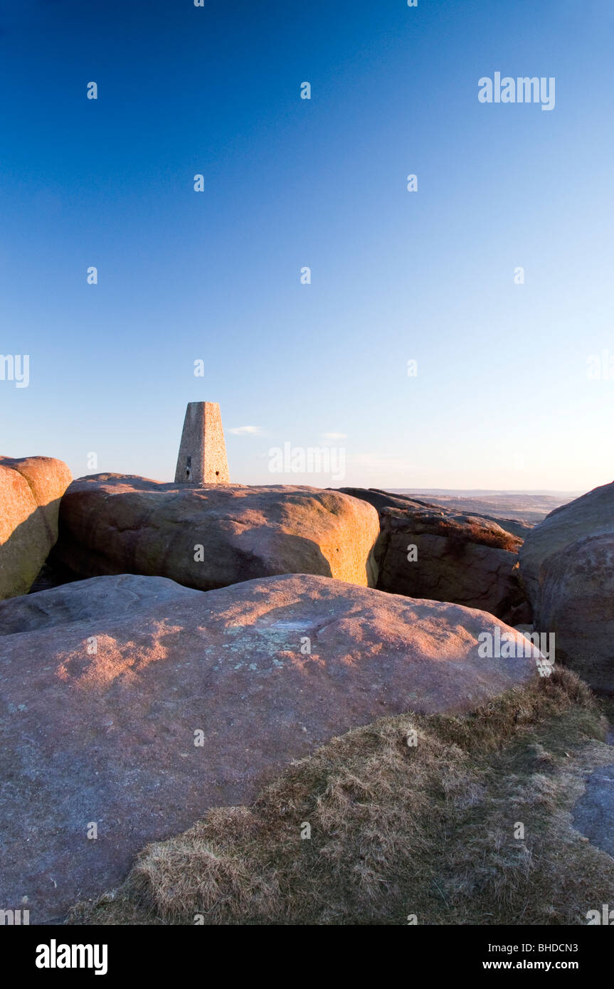 Trig point stanage edge hi-res stock photography and images - Alamy