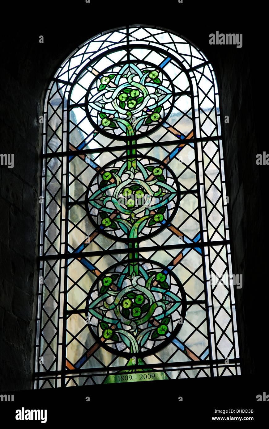 The Bramley Apple Stained Glass Window Southwell Minster Stock Photo ...