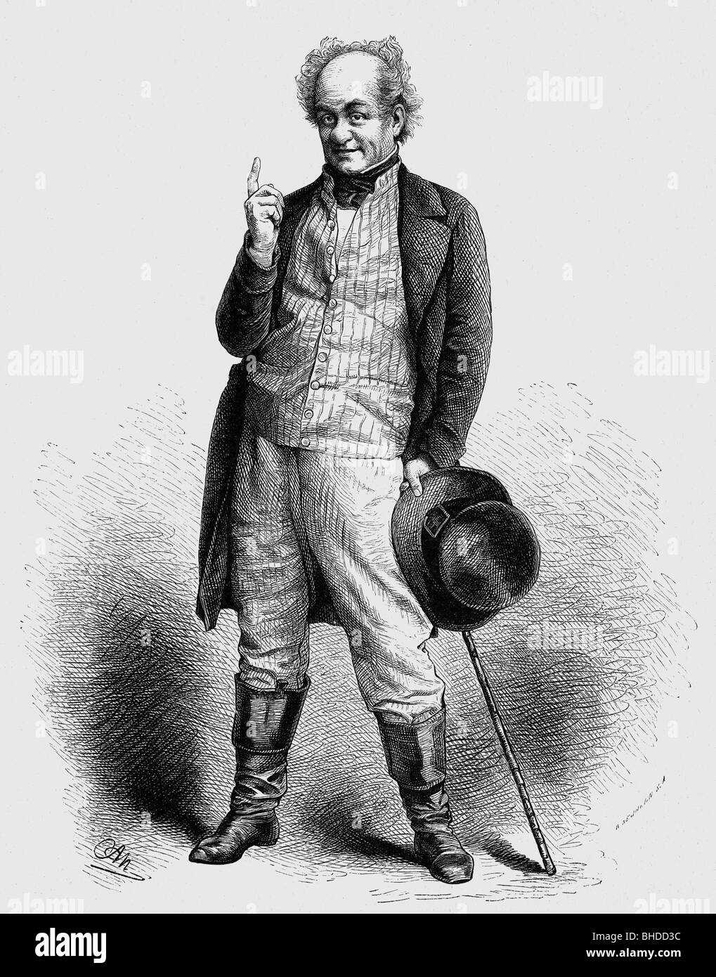 Junkermann, August Heinrich, * 1832, German actor, full length, as ...