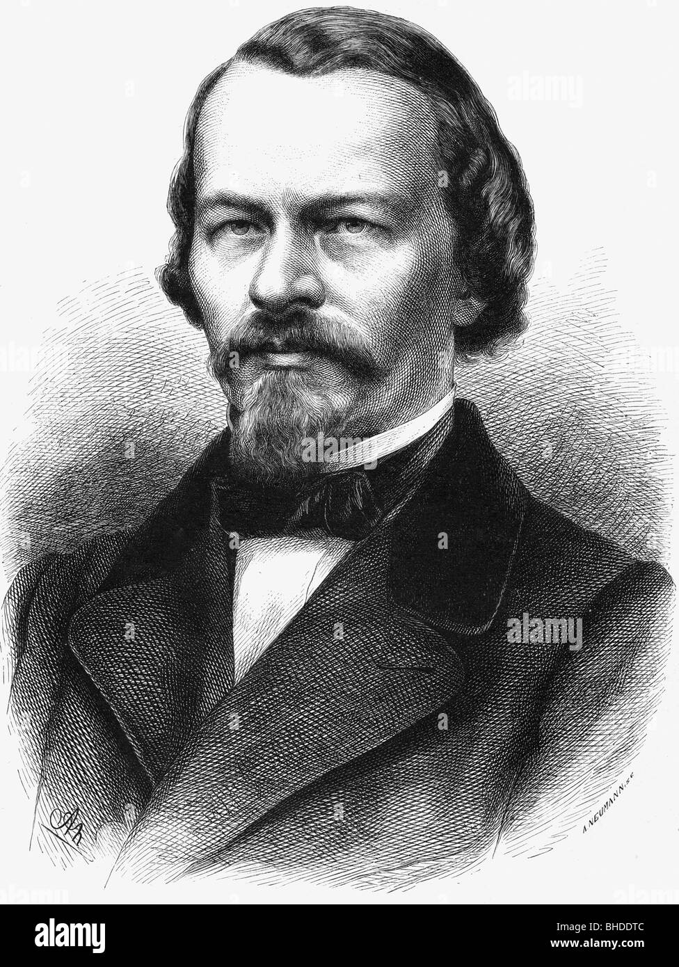 Freytag, Gustav, 13.7.1816 - 30.4.1895, German author / writer ...