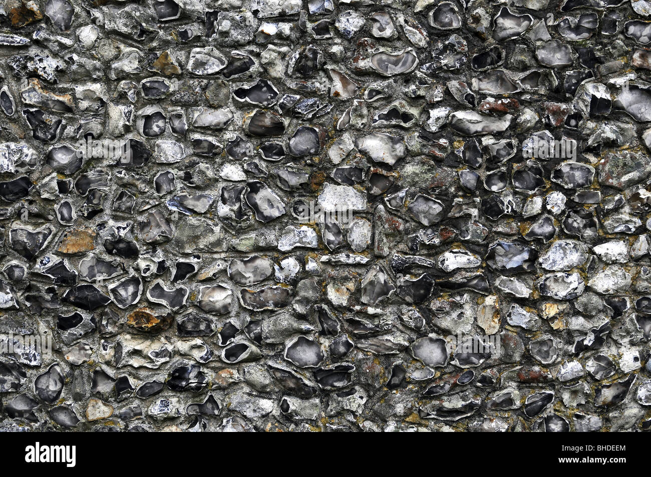 Flint stone wall Stock Photo - Alamy