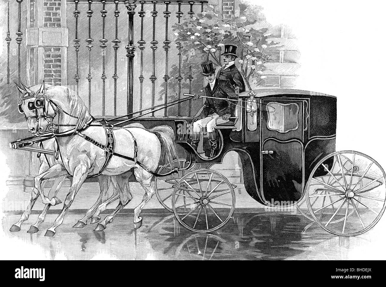 Carriage machine Black and White Stock Photos & Images - Alamy