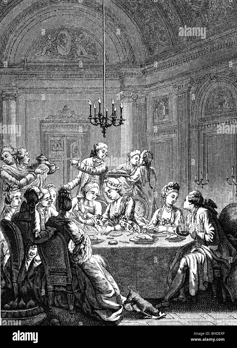 Dinner france 18th century hi-res stock photography and images - Alamy