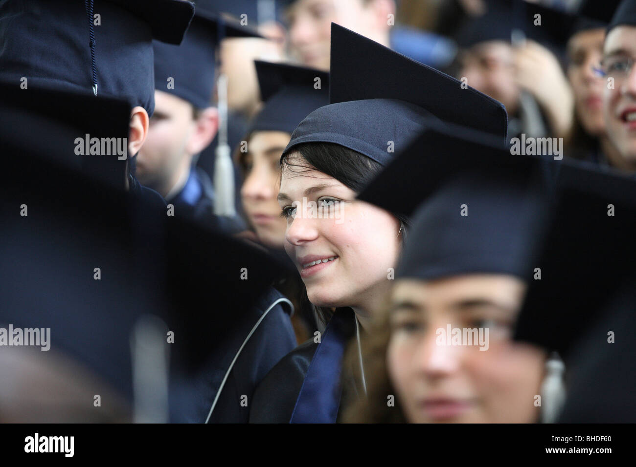 Female student at a graduation ceremony at Jacobs Univeristy in Bremen ...