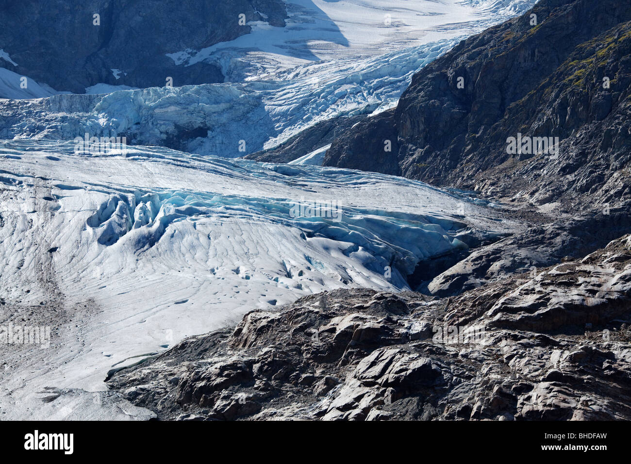 Switzerland Glacier Detail, Bernese Alps, Suisse, Europe Stock Photo ...