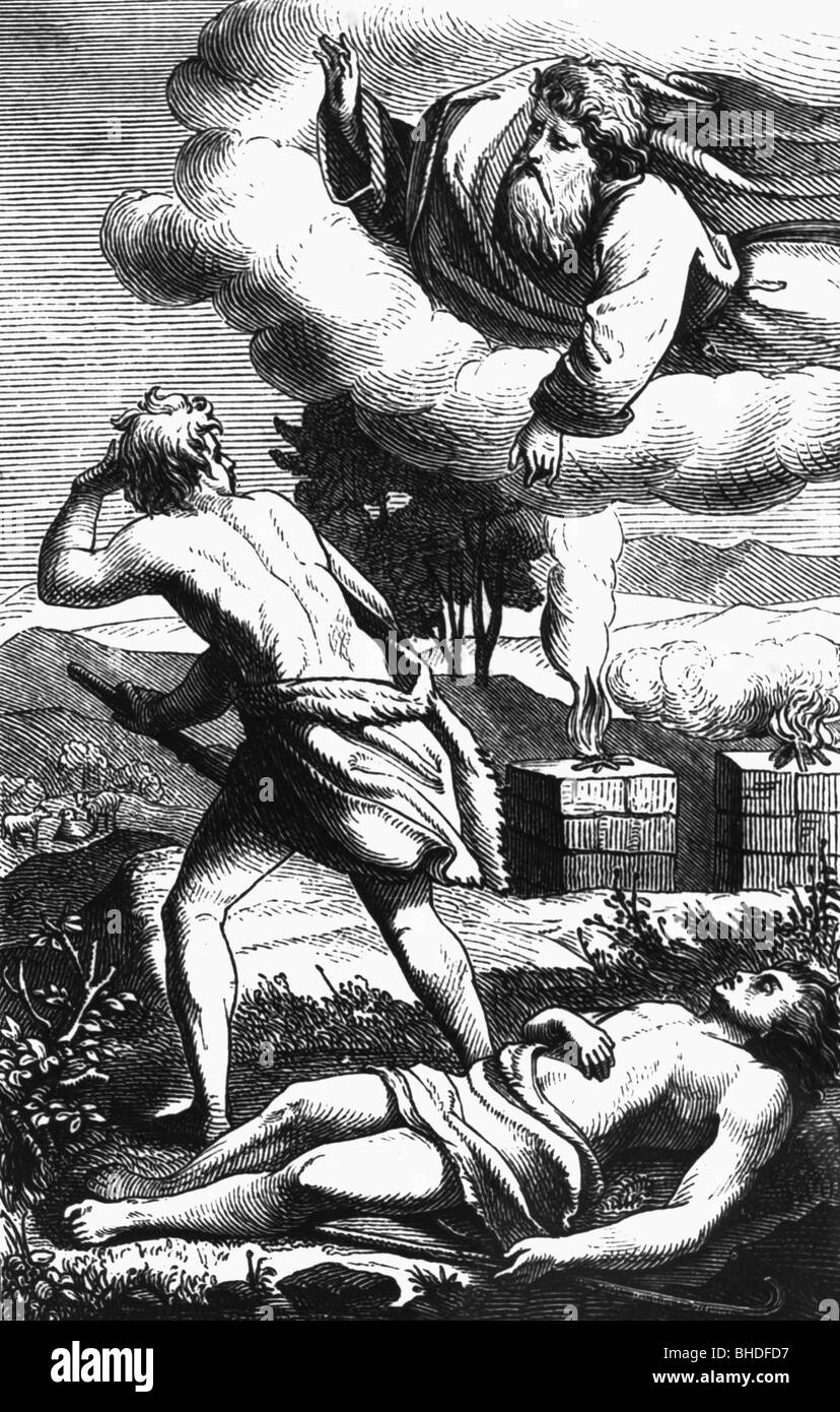 Cain and abel engraving hi-res stock photography and images - Alamy