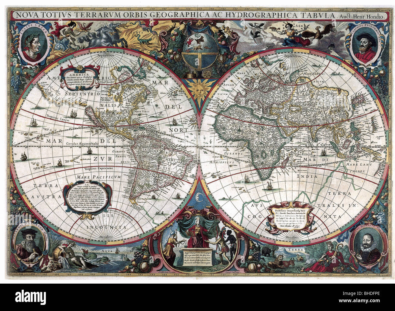 cartography, world maps, map from "Novus Atlas Absolutissimus" by ...