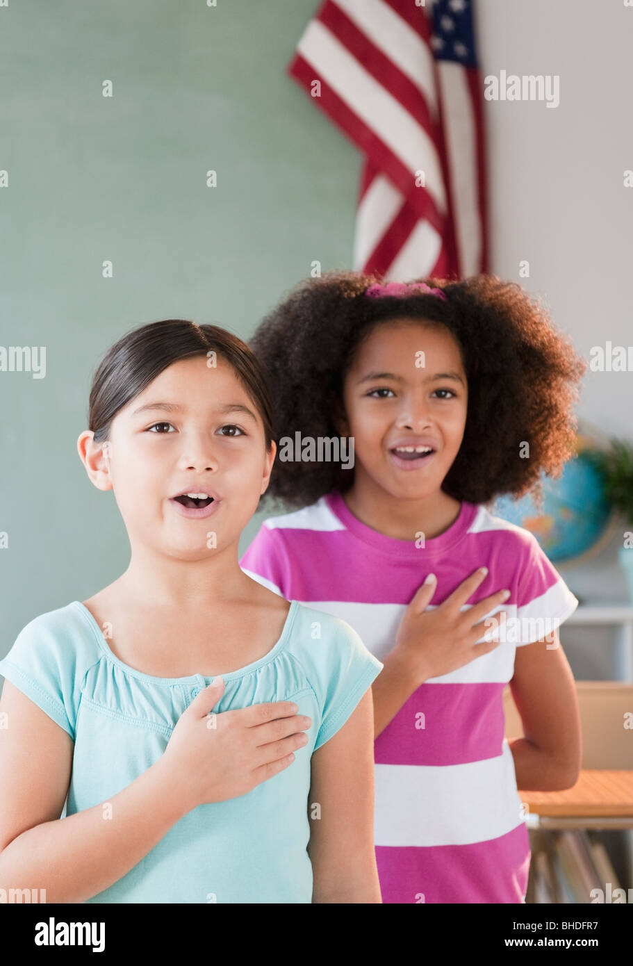 Student pledging flag hi-res stock photography and images - Alamy