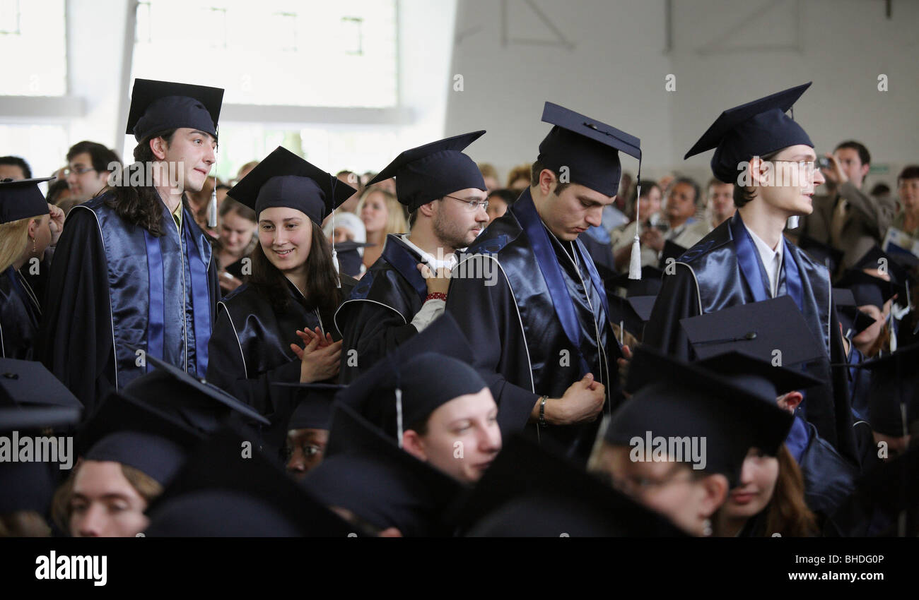 Graduation ceremony at the Jacobs University Bremen, Germany Stock ...