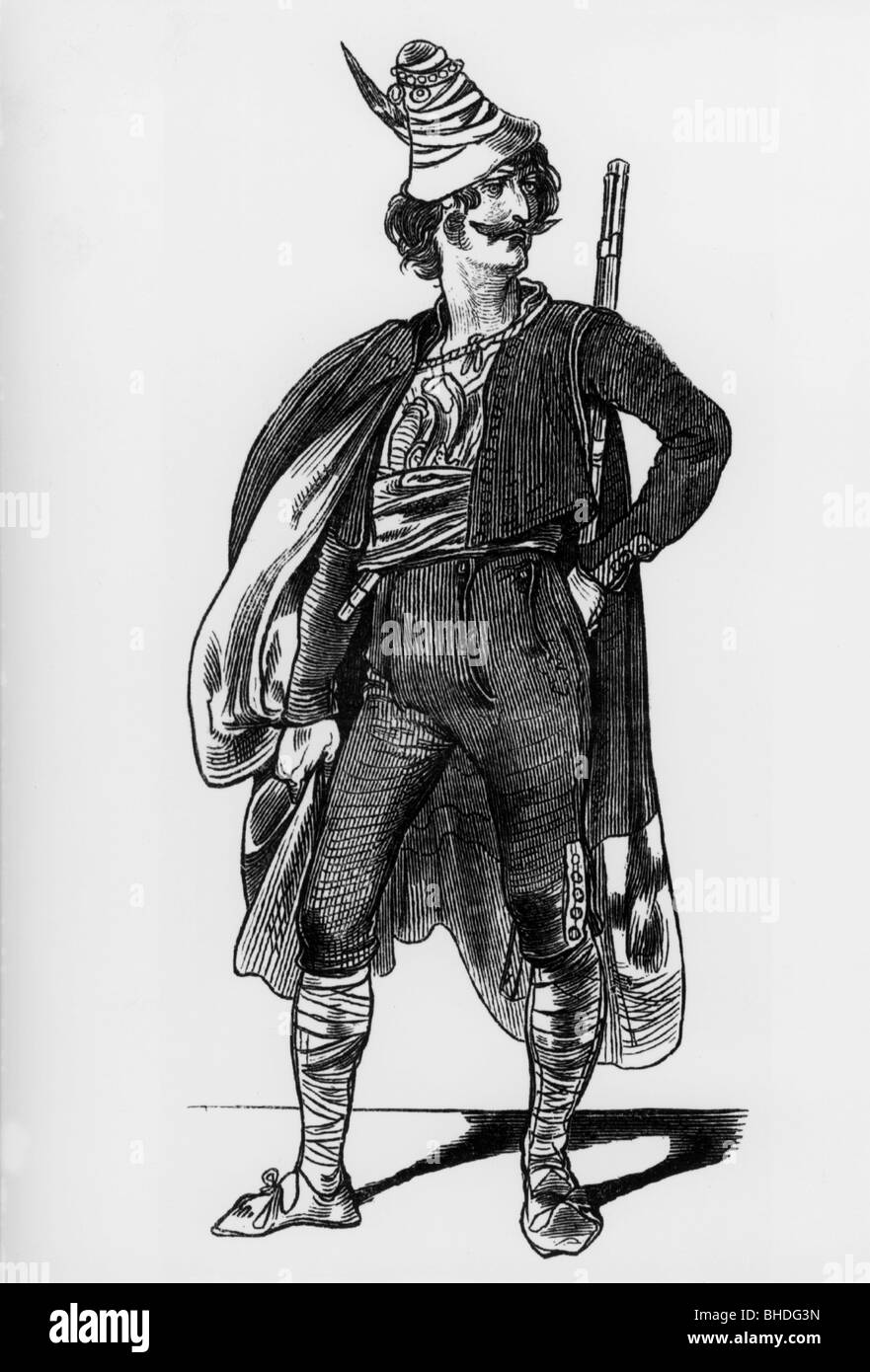 justice, crime, robbery, "Der Bandit" (The Bandit), illustration from ...