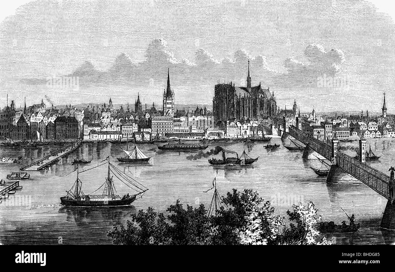 Cologne people river Black and White Stock Photos & Images - Alamy