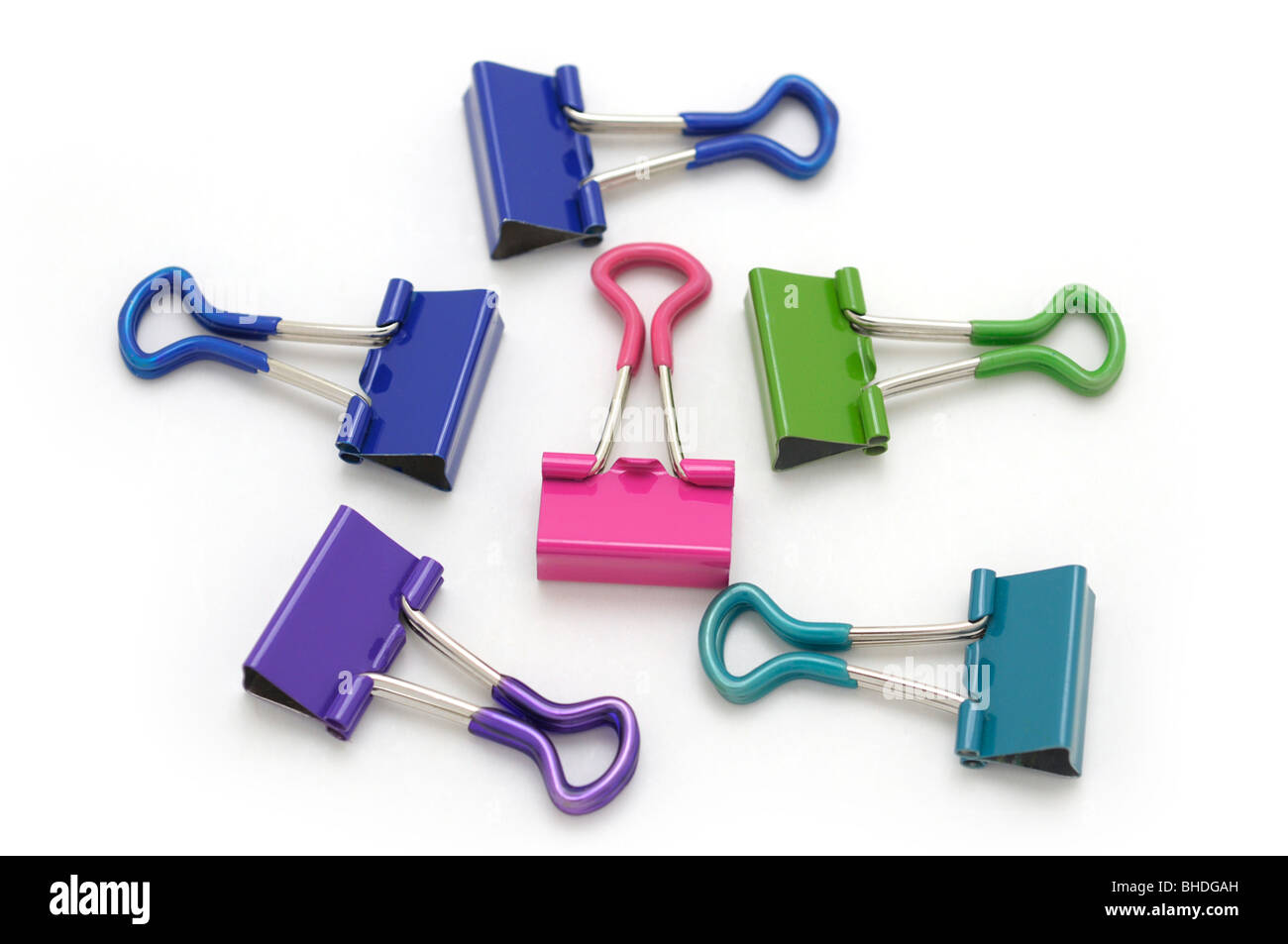 Binder Clips with Rubberized Grips Stock Photo - Alamy