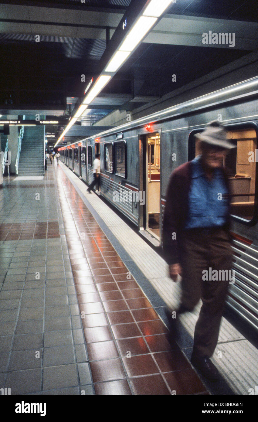Subway Los Angeles California underground train rail transport commute ...