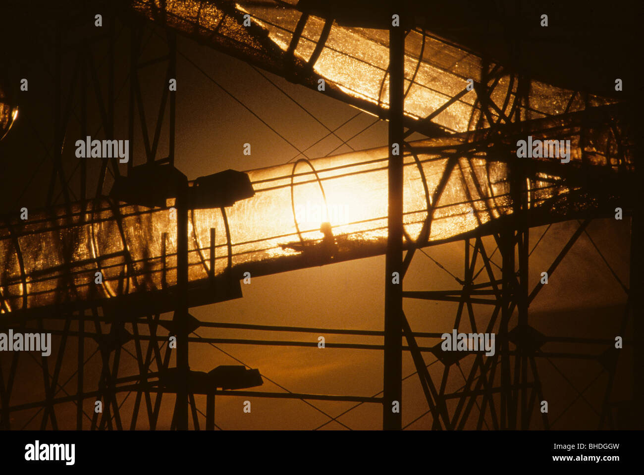 water slide tube splash ride thrill excite fun teen male Stock Photo ...