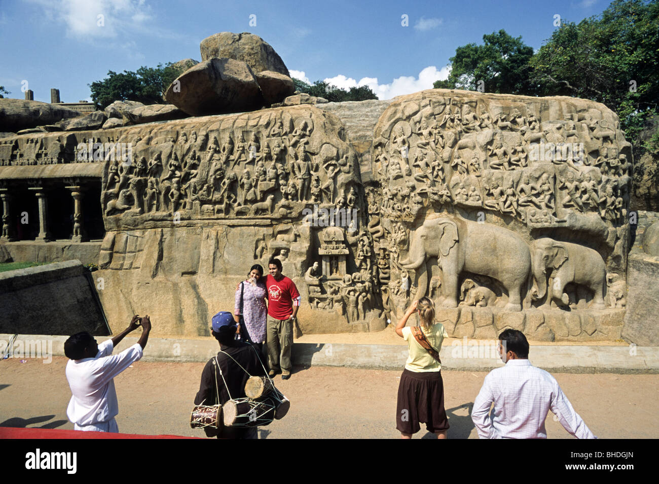 7th century Arjuna Penance world largest stone bas relief at ...