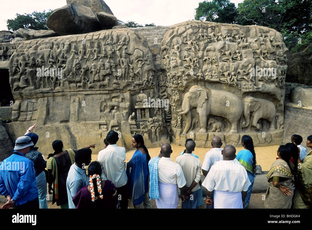 7th century Arjuna Penance world largest stone bas relief at ...