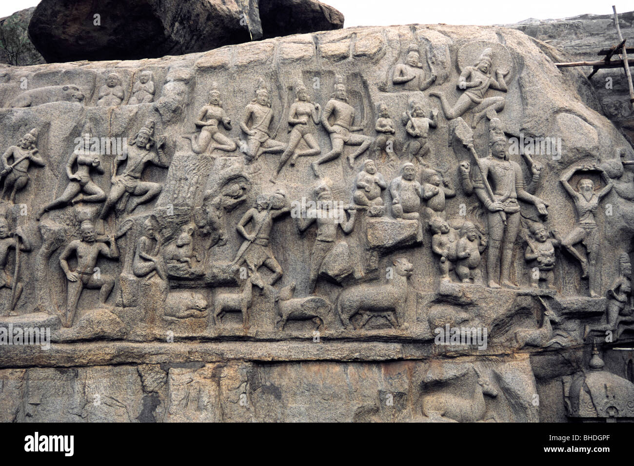 7th century Arjuna Penance world largest stone bas relief at ...