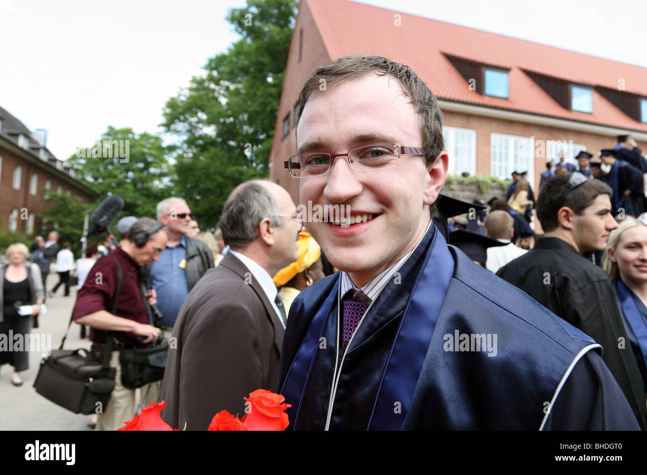 A graduate after the graduation ceremony at the Jacobs University ...