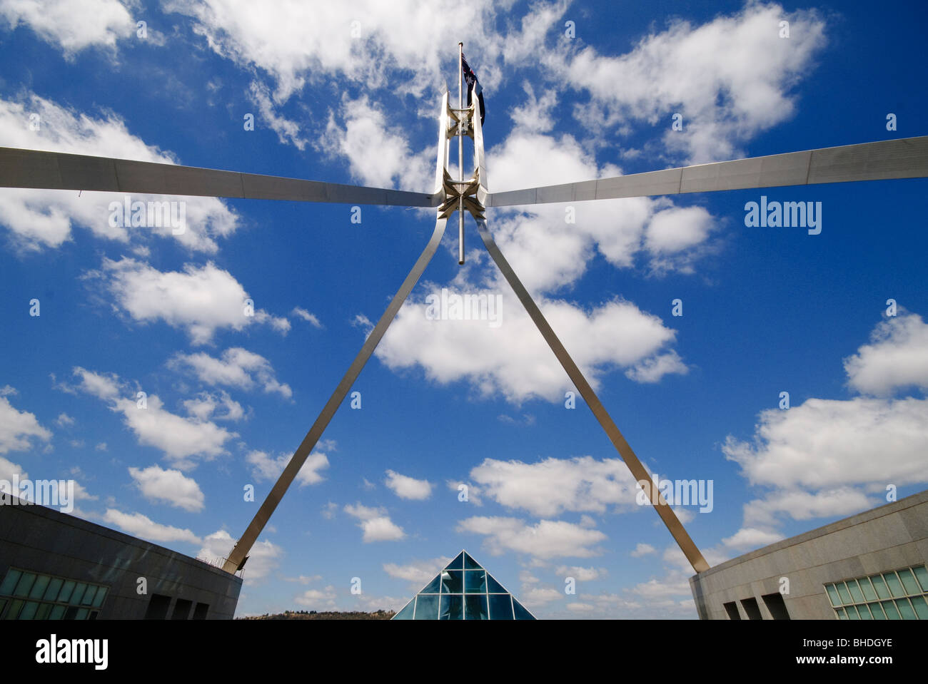 Parliament House Flag Mast Canberra Australia // CANBERRA, Australia ...