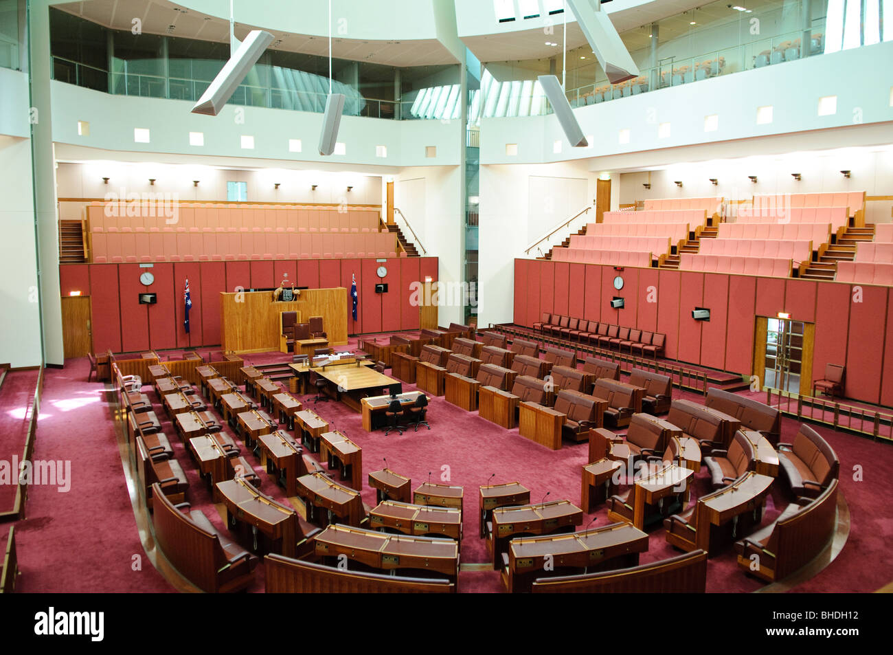 CANBERRA, Australia - The Senate building follows the colour scheme ...