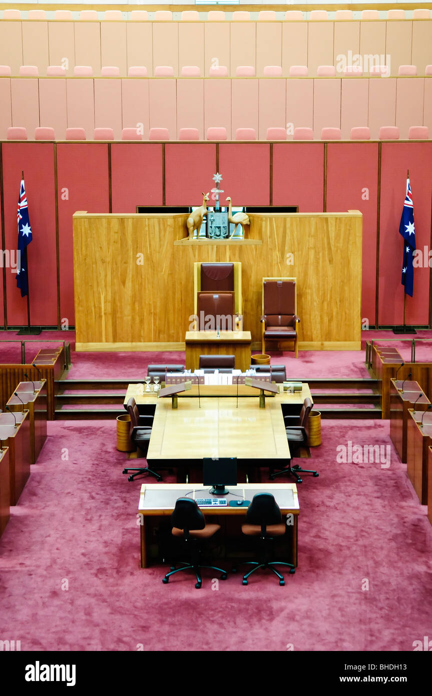 CANBERRA, Australia - The Senate building follows the colour scheme of ...