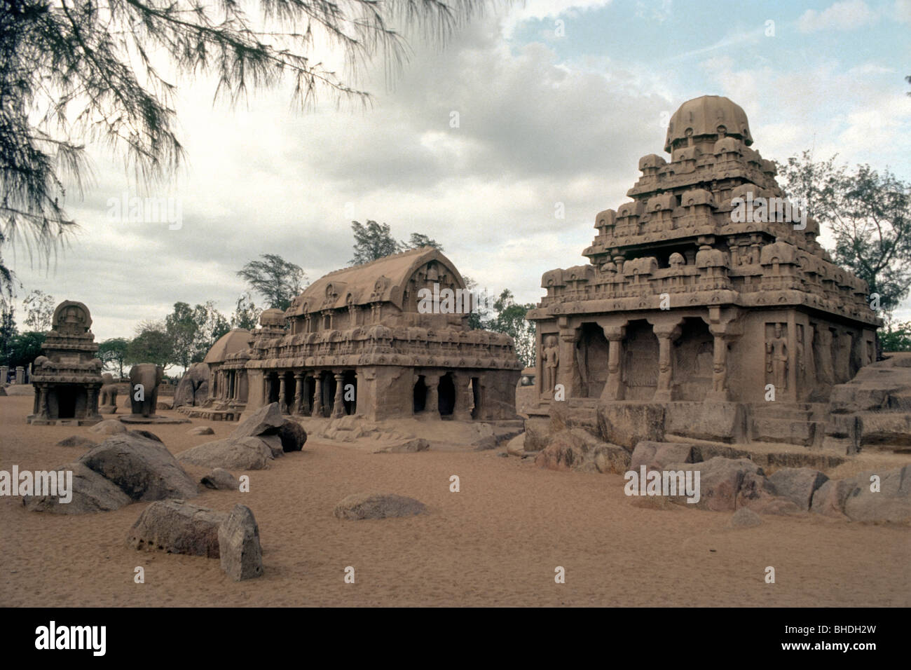 7th Century Five Rathas- Monolithic temples in Mahabalipuram ...