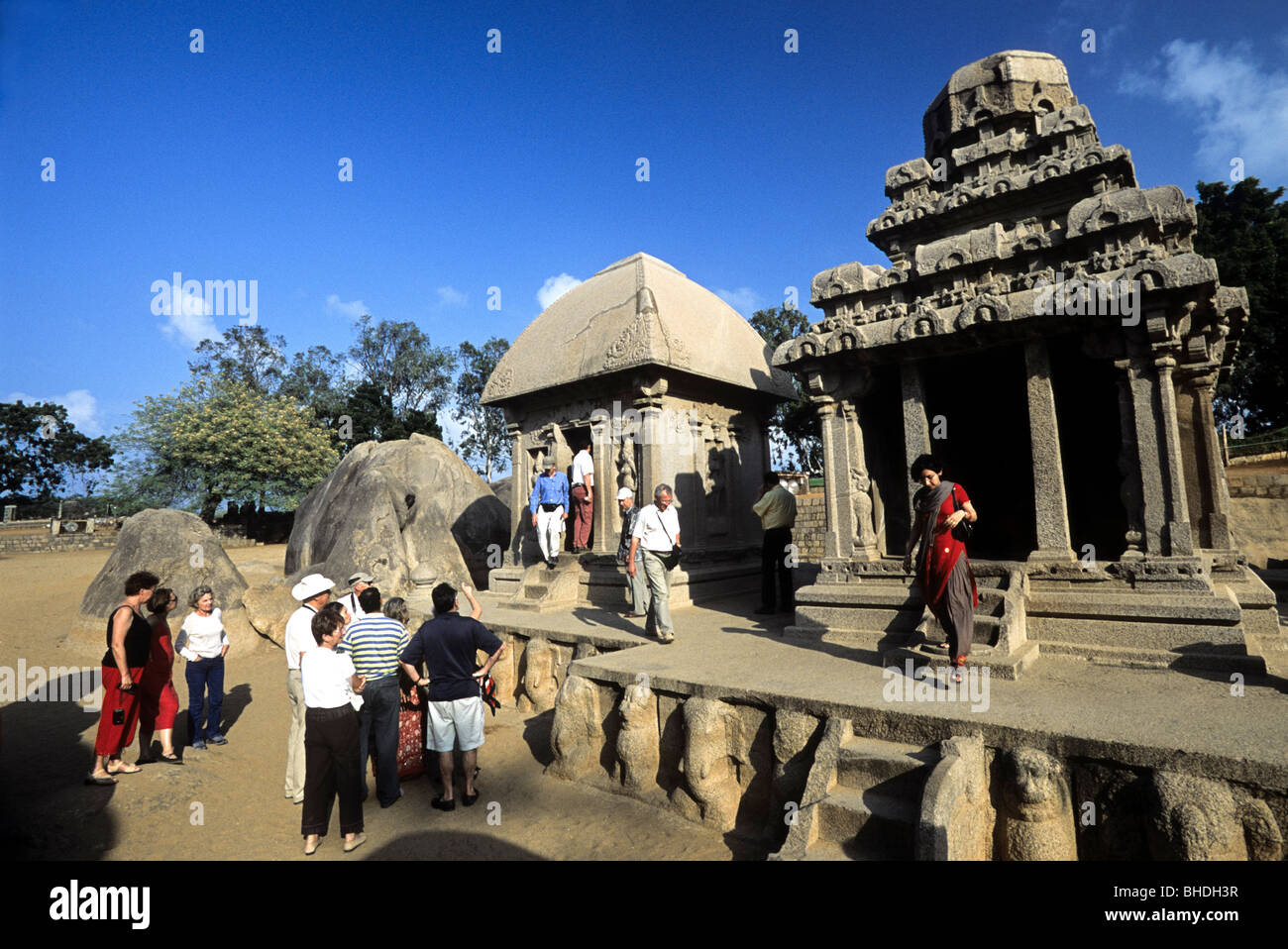 7th Century Five Ratha- Monolithic temples in Mahabalipuram ...