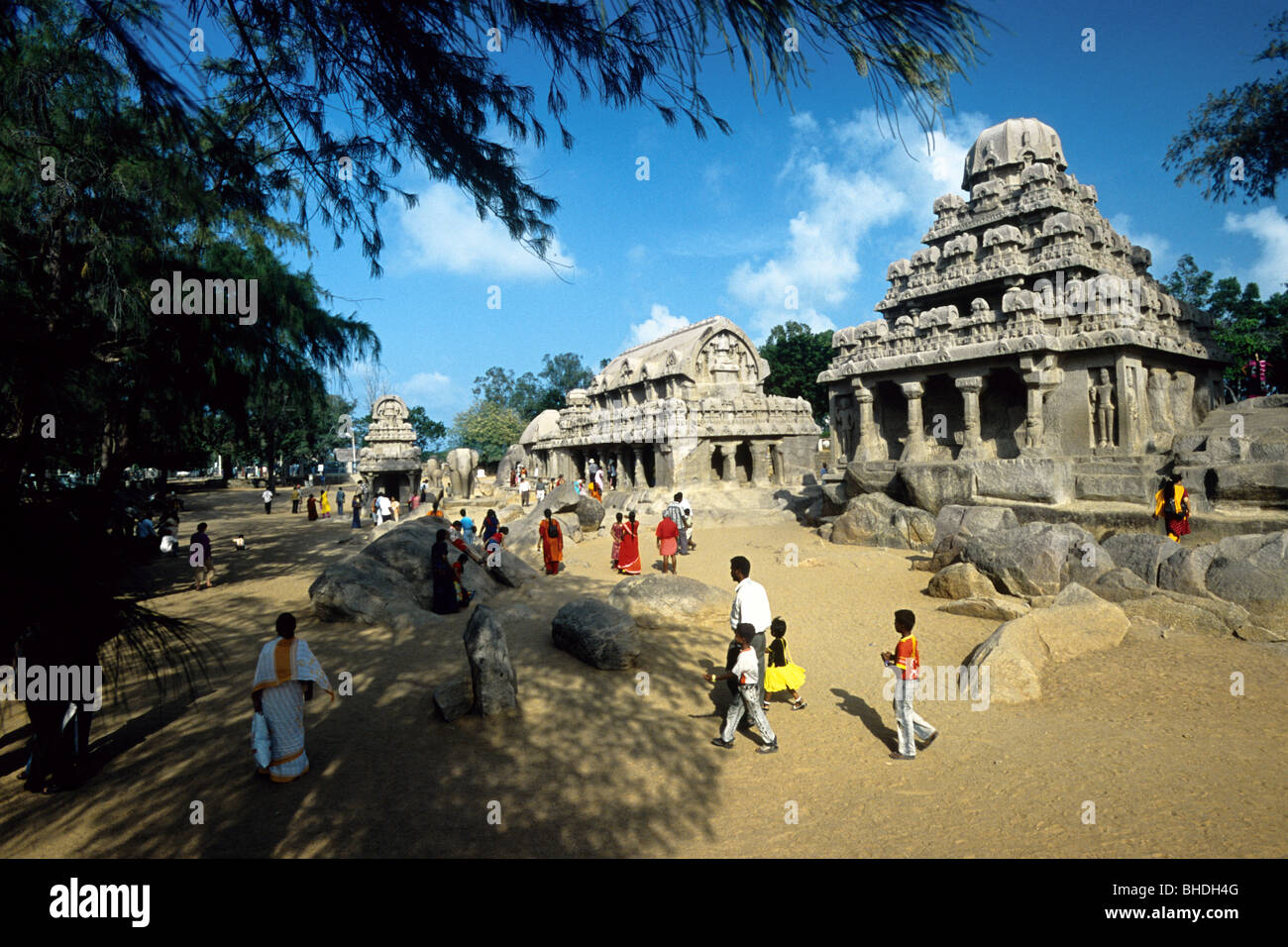 7th Century Five Rathas- Monolithic temples in Mahabalipuram ...