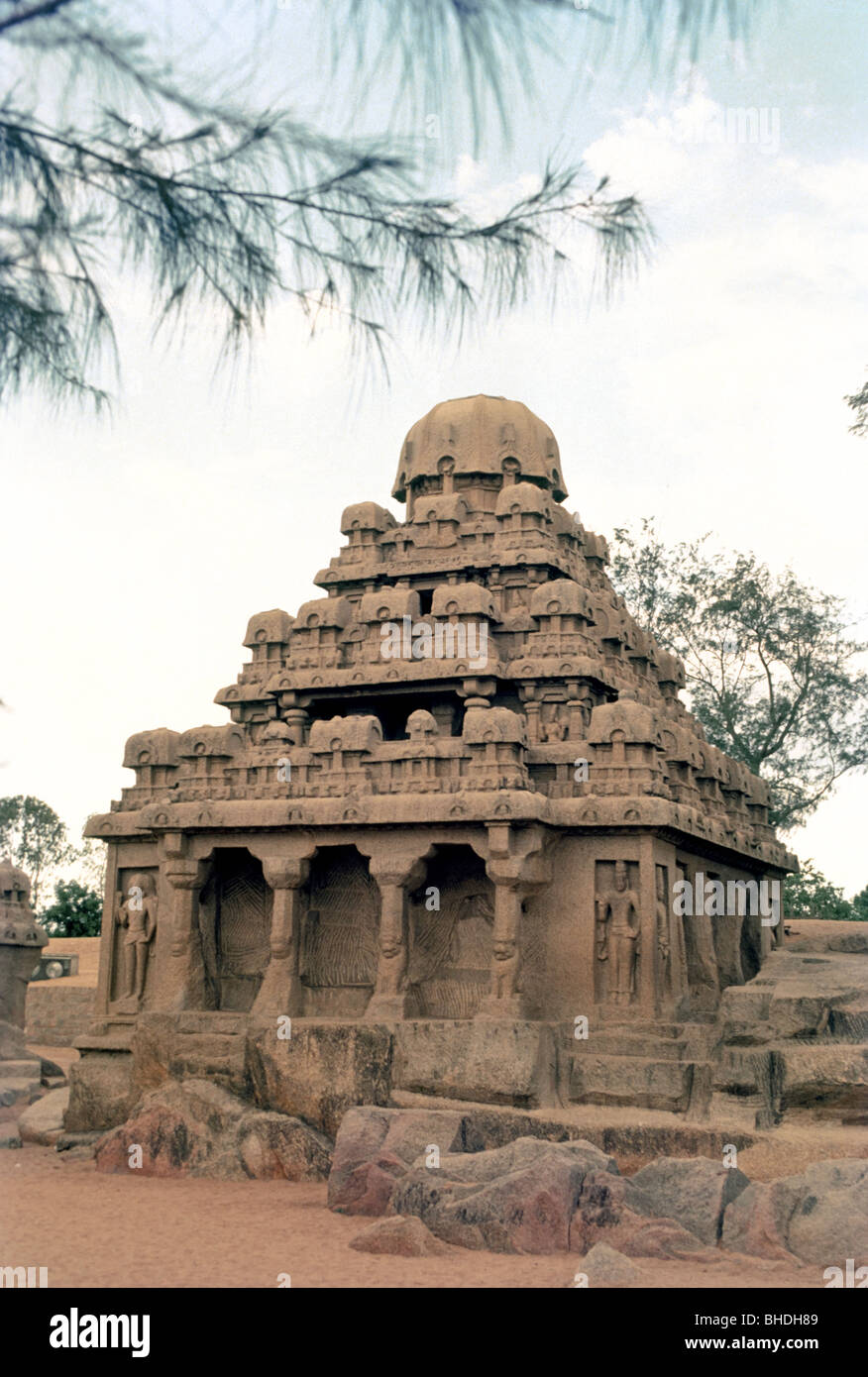 Dharmaraja Ratha- 7th century monolithic rock-cut shrines called the ...