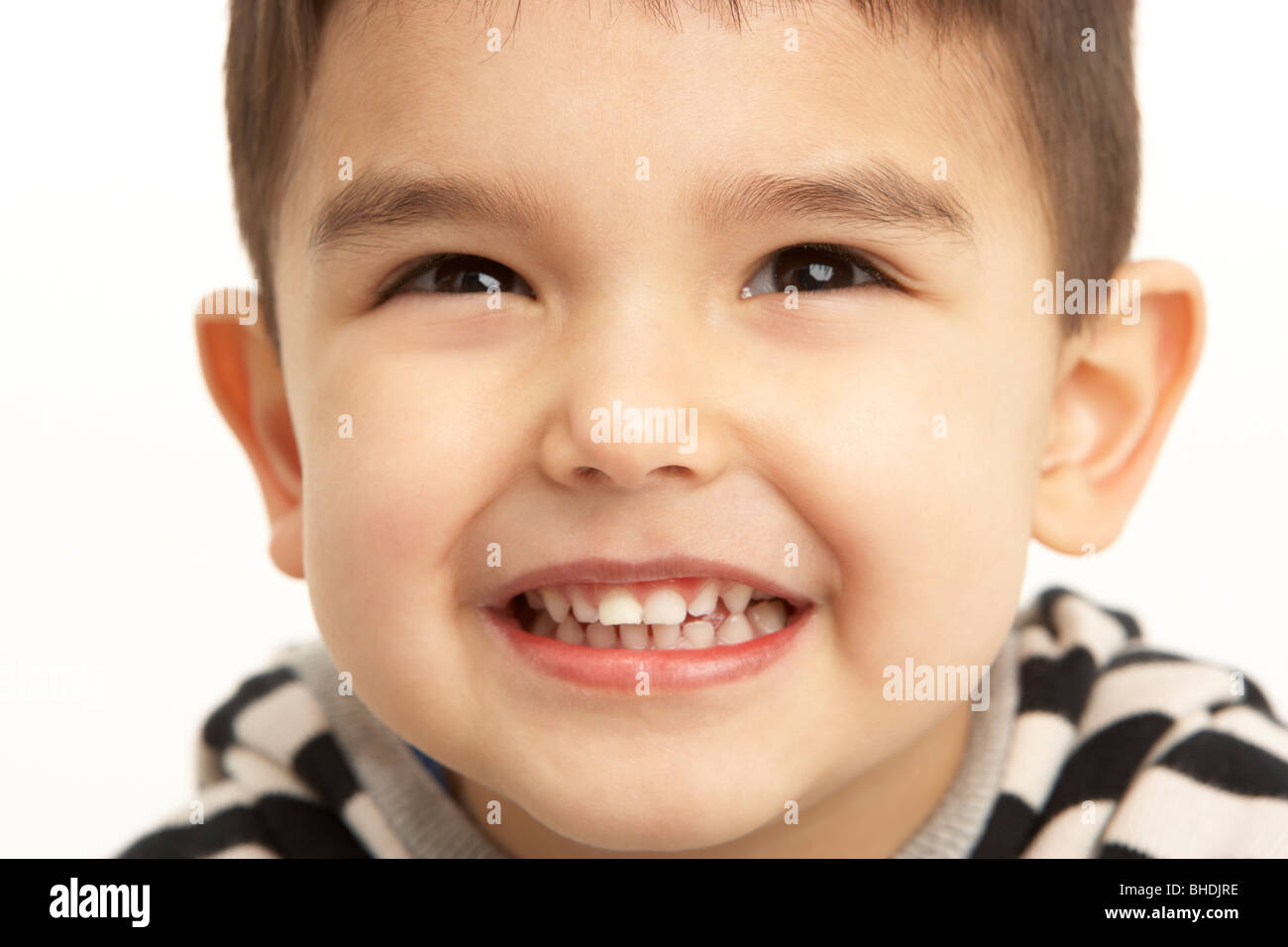 Studio Portrait Of Young Boy Stock Photo - Alamy