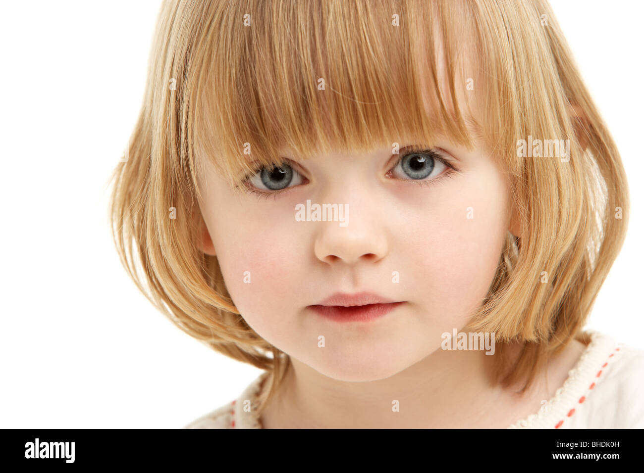 Studio Portrait Of Young Girl Stock Photo - Alamy