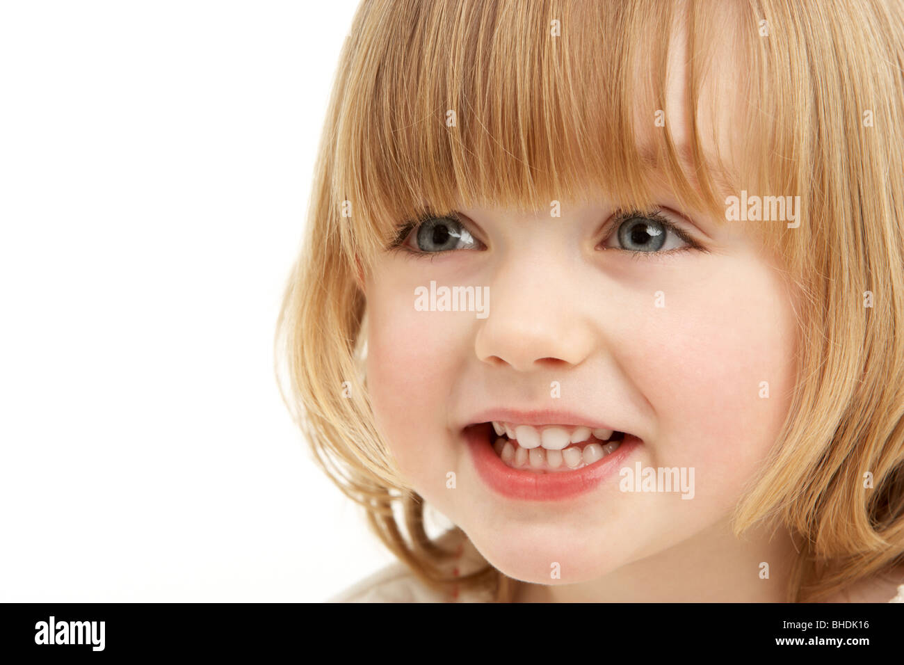 Studio Portrait Of Young Girl Stock Photo - Alamy