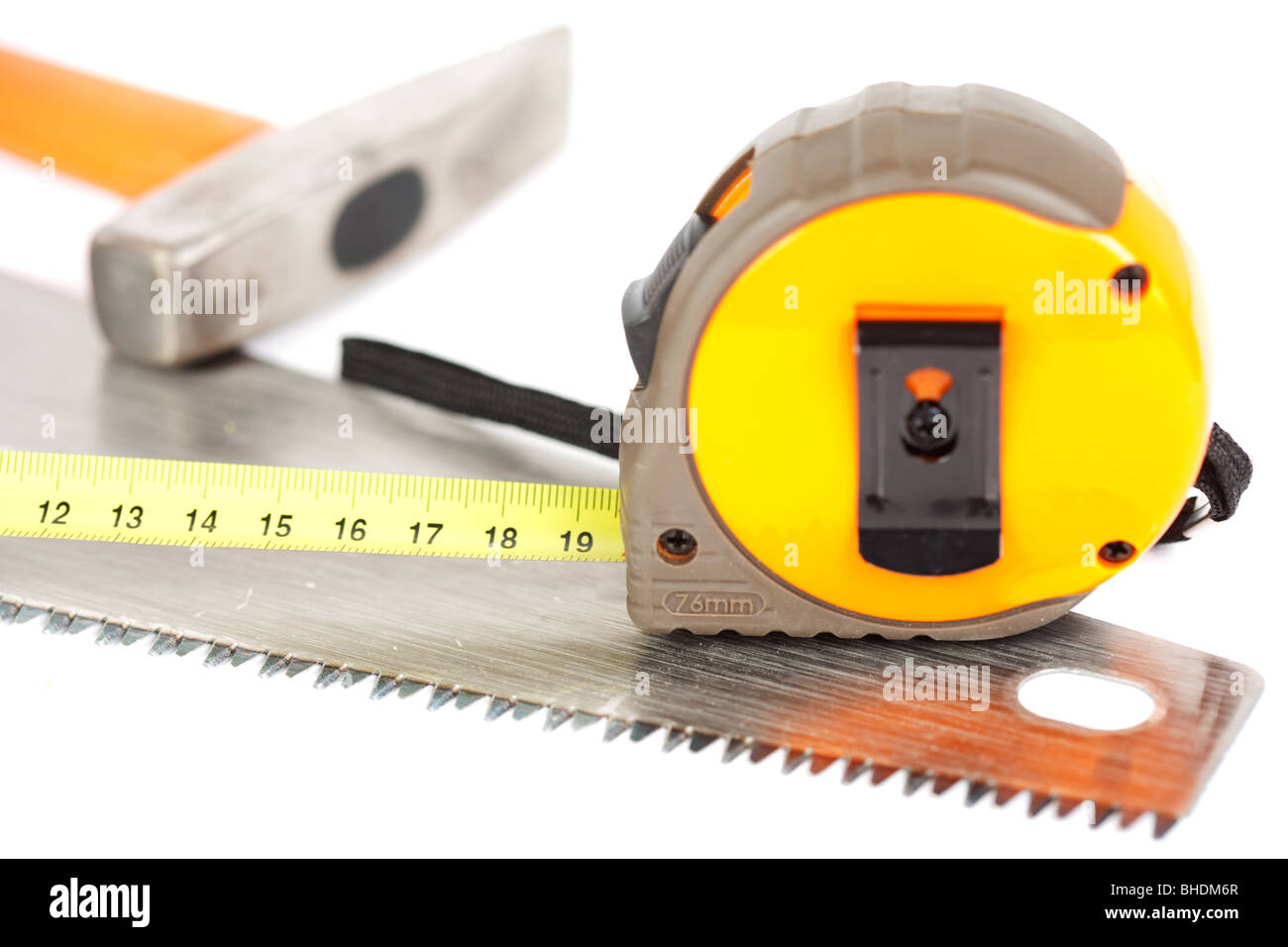 Construction tools isolated on white background Stock Photo - Alamy