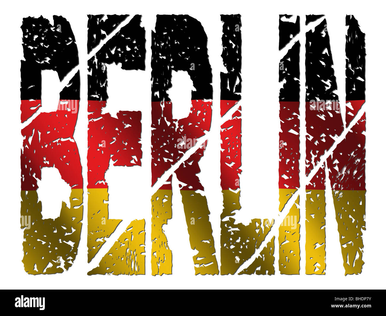 Grunge Berlin text with German flag on white illustration Stock Photo ...