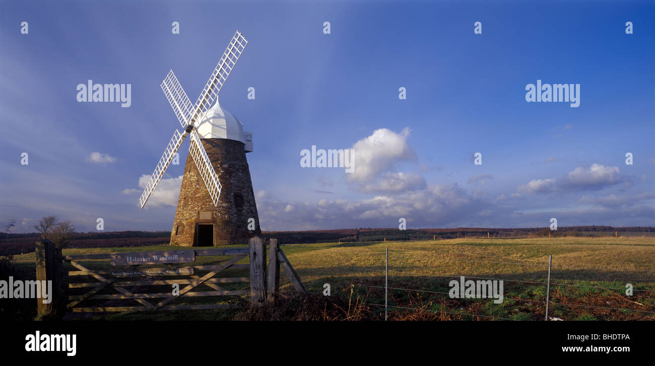 Halnaker windmill on the South Downs above Chichester in winter Stock ...
