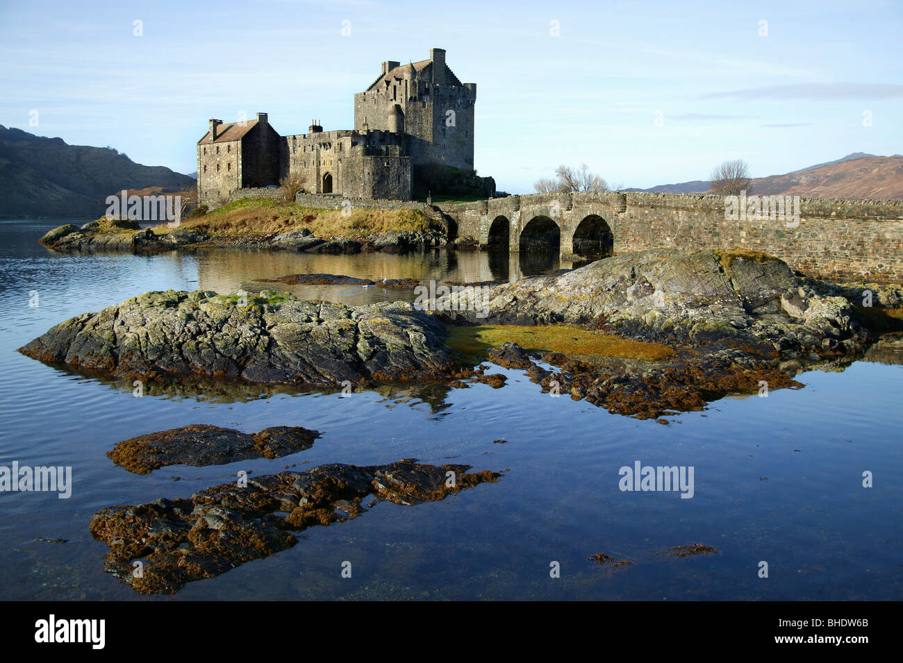 Eilean Donan Castle near Kyle of Lochalsh, Lochalsh area, Western ...