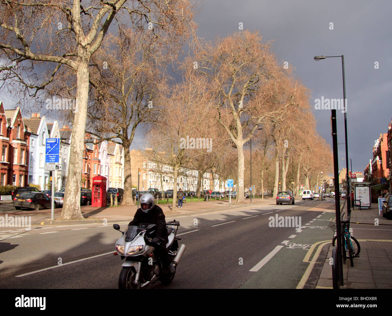 Eel Brook Common on the New Kings Road, Fulham, London Stock Photo - Alamy
