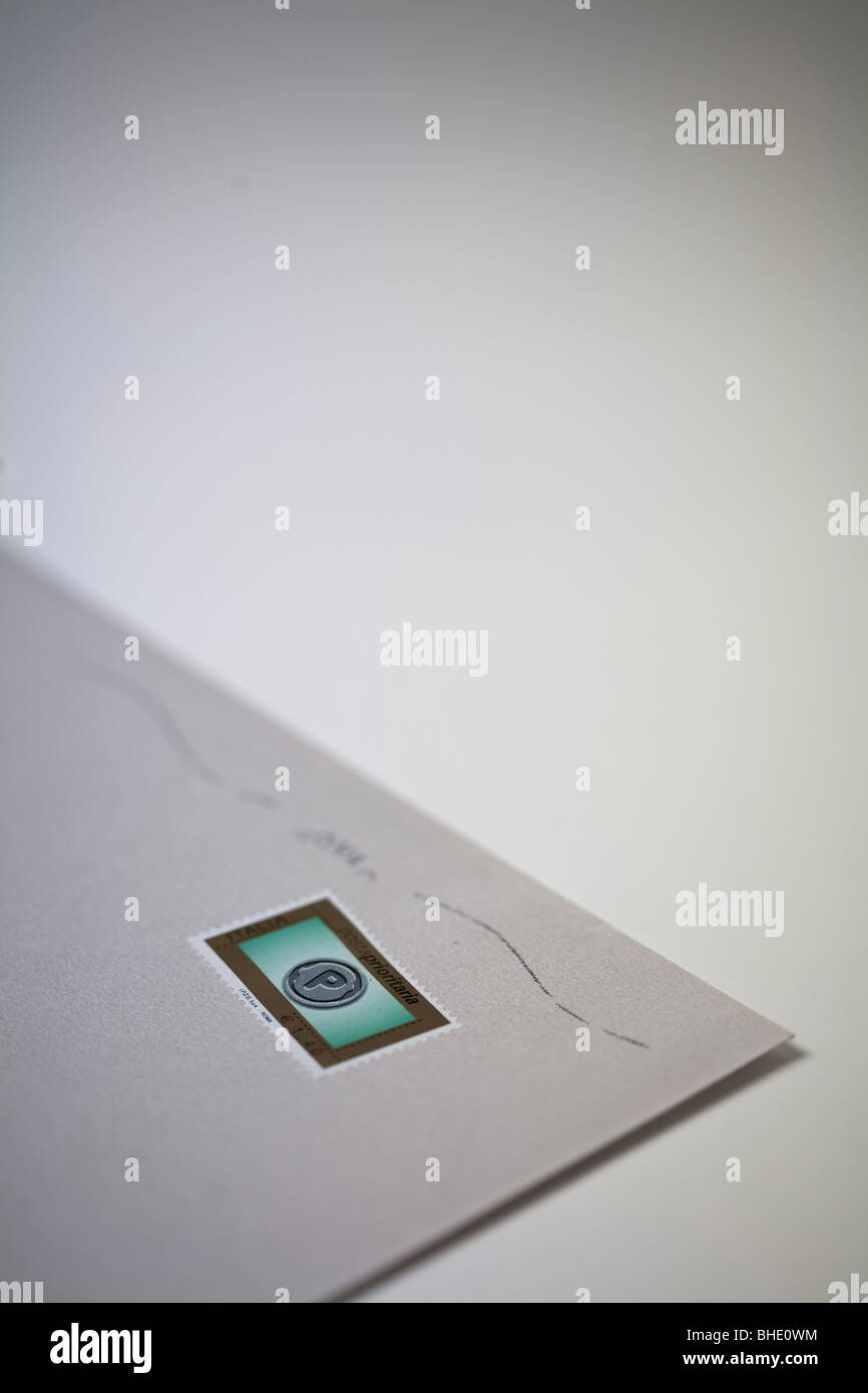 stamps on letter Stock Photo - Alamy