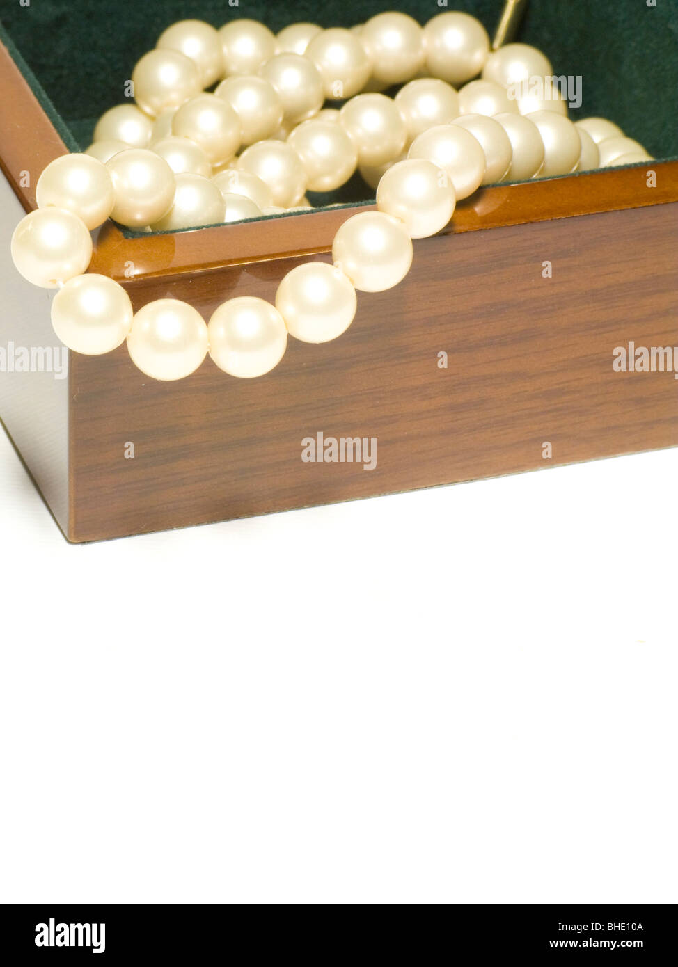 pearl in wood box Stock Photo - Alamy