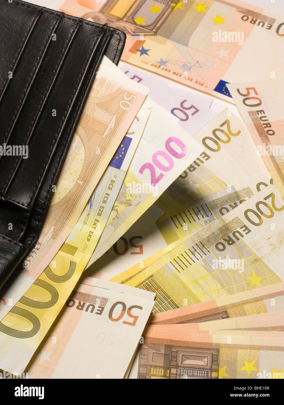 different banknotes of euro currency Stock Photo - Alamy