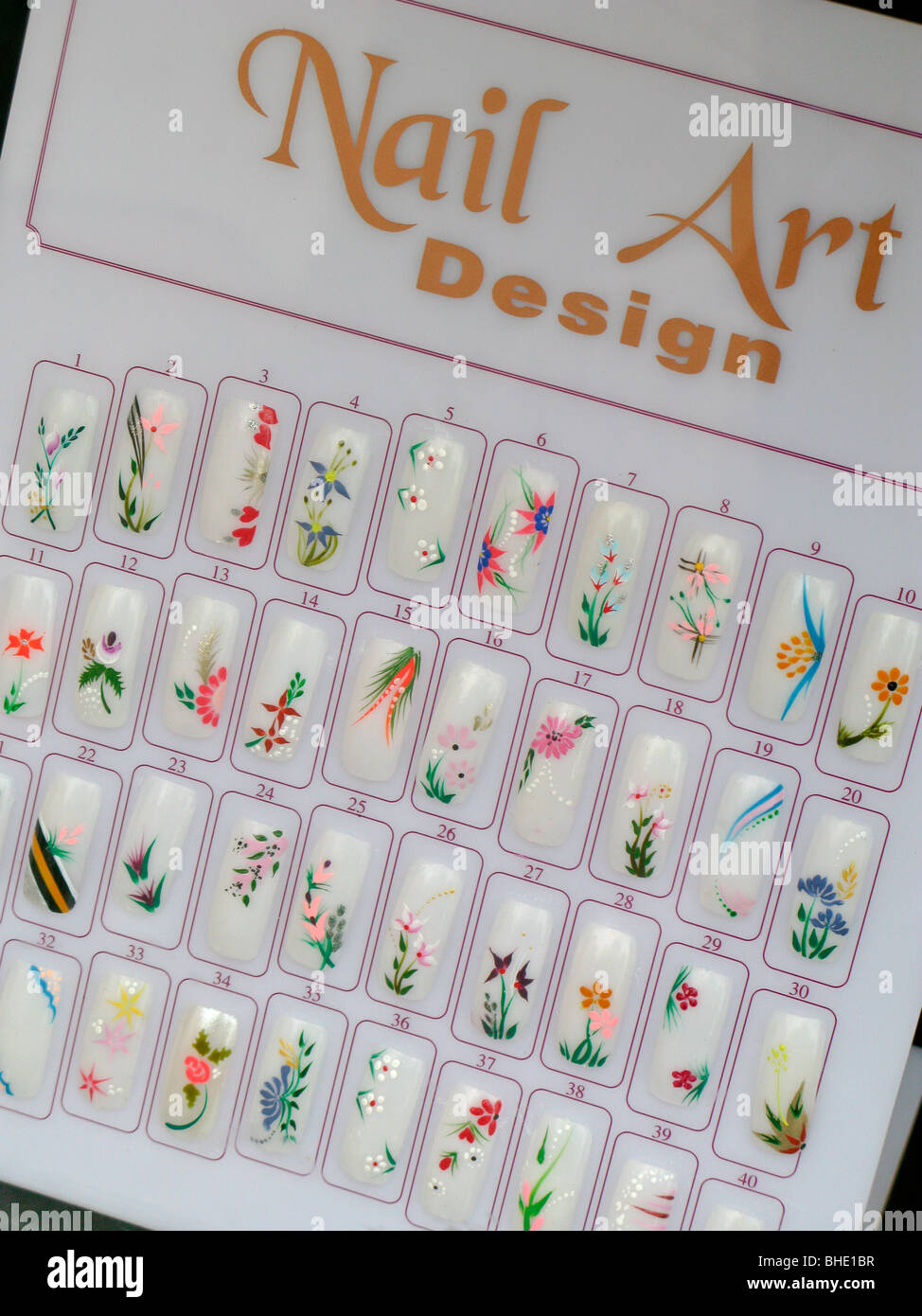 nail art design Stock Photo - Alamy