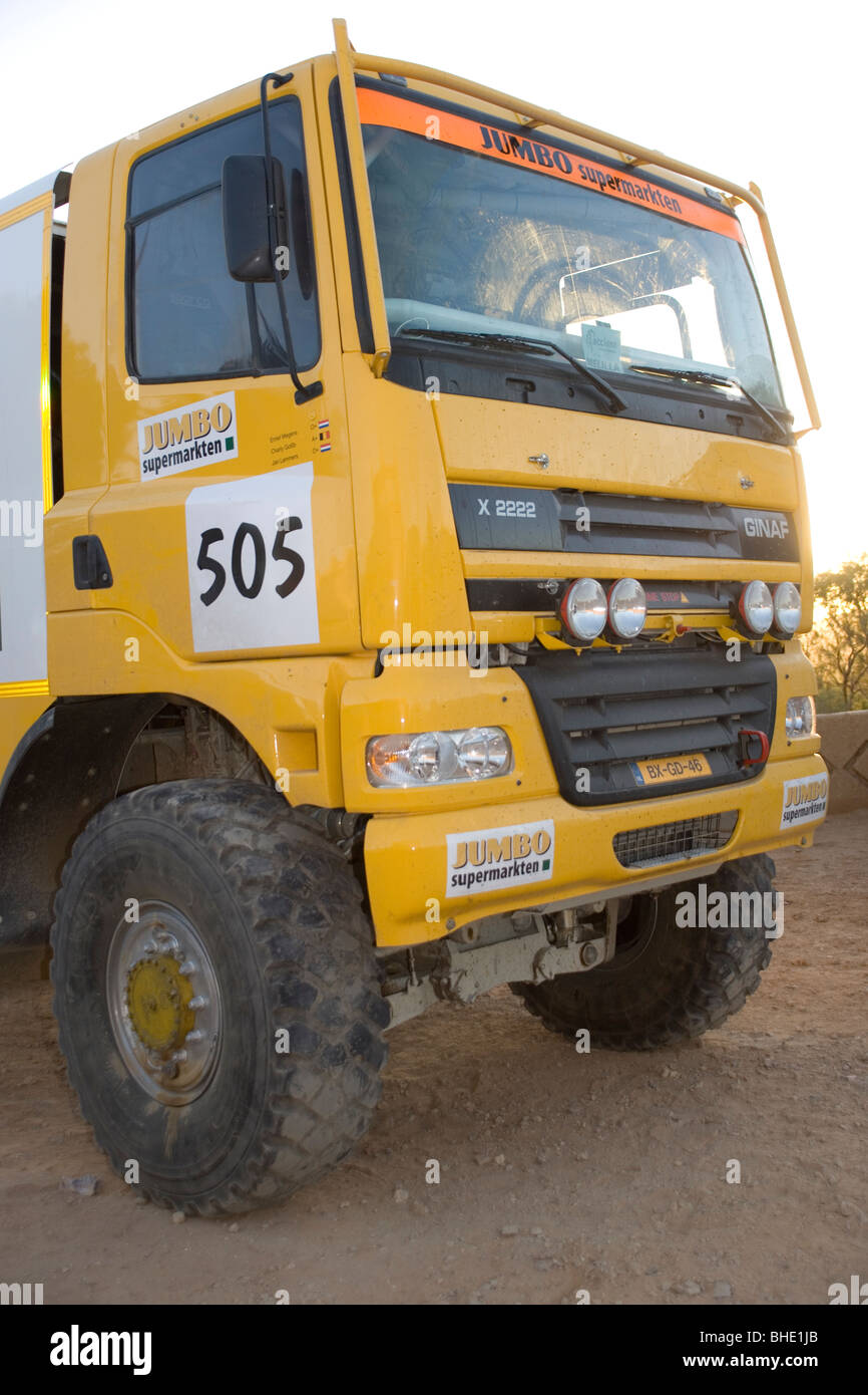 Desert racing truck at the Yasmina Hotel training for the Dakar Rally ...