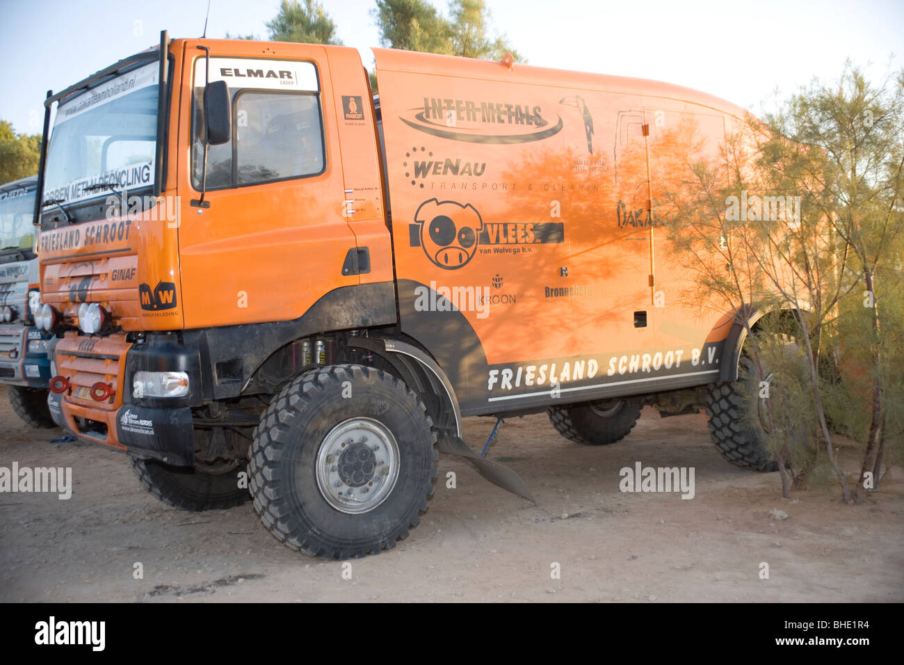 Desert racing truck at the Yasmina Hotel training for the Dakar Rally ...